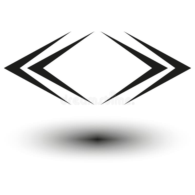 Abstract Diamond Arrows Design. Geometric Direction Concept. Vector ...