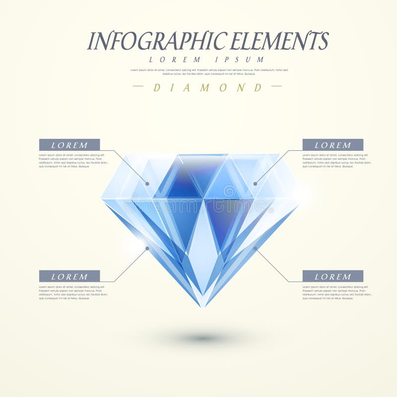 Abstract Diamond Infographics Stock Vector - Illustration of data, flow ...
