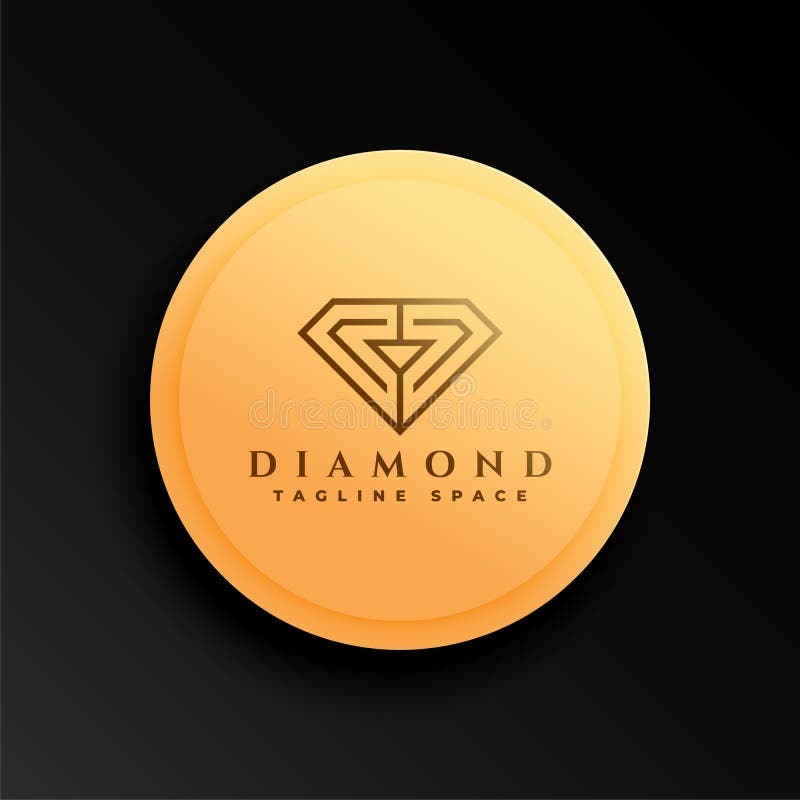 Abstract Diamond Logo Icon Template with Tagline Space Stock Vector ...