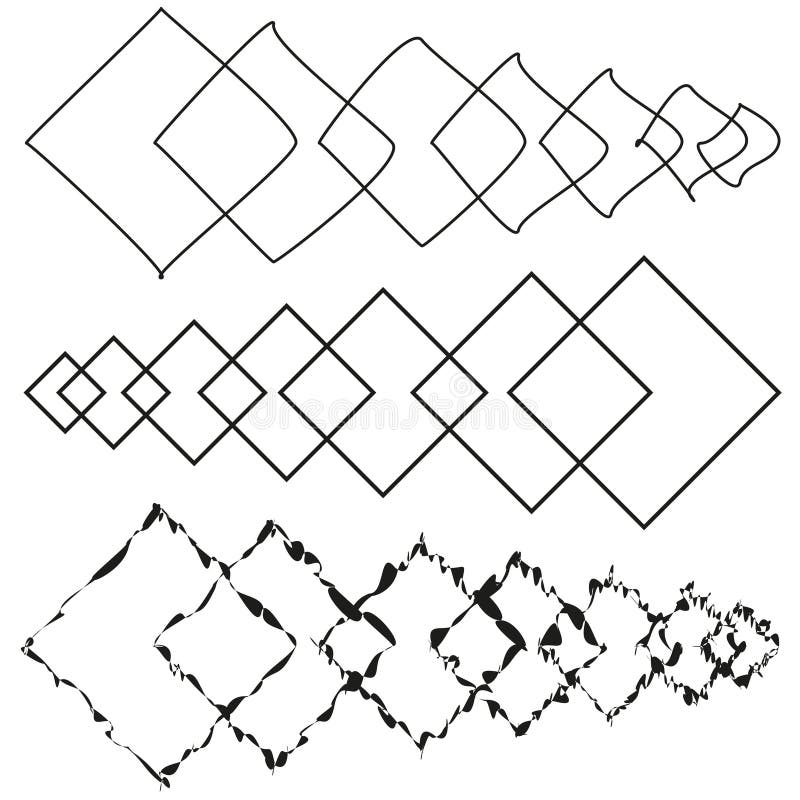 Abstract Diamond Shapes. Geometric Patterns. Various Designs. Vector ...