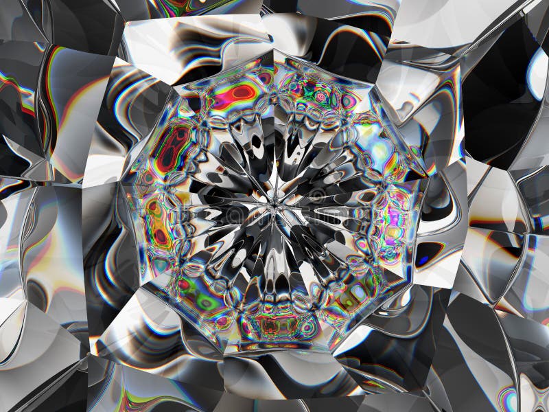 Abstract Diamond Structure Extreme Closeup and Kaleidoscope Stock ...