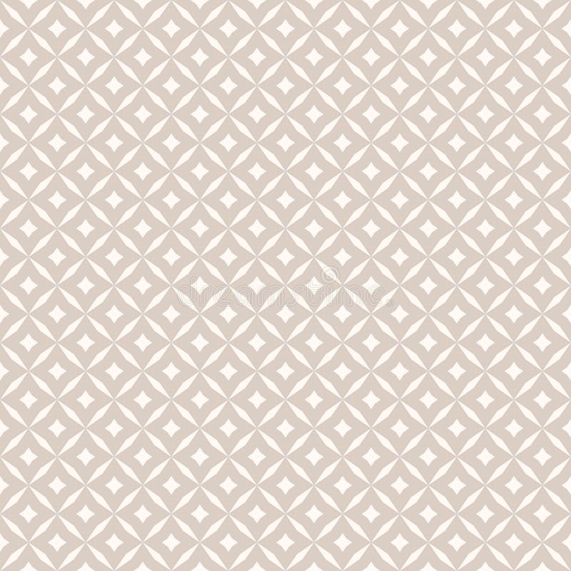 Abstract Diamonds Seamless Pattern. Subtle Vector Beige Tileable ...
