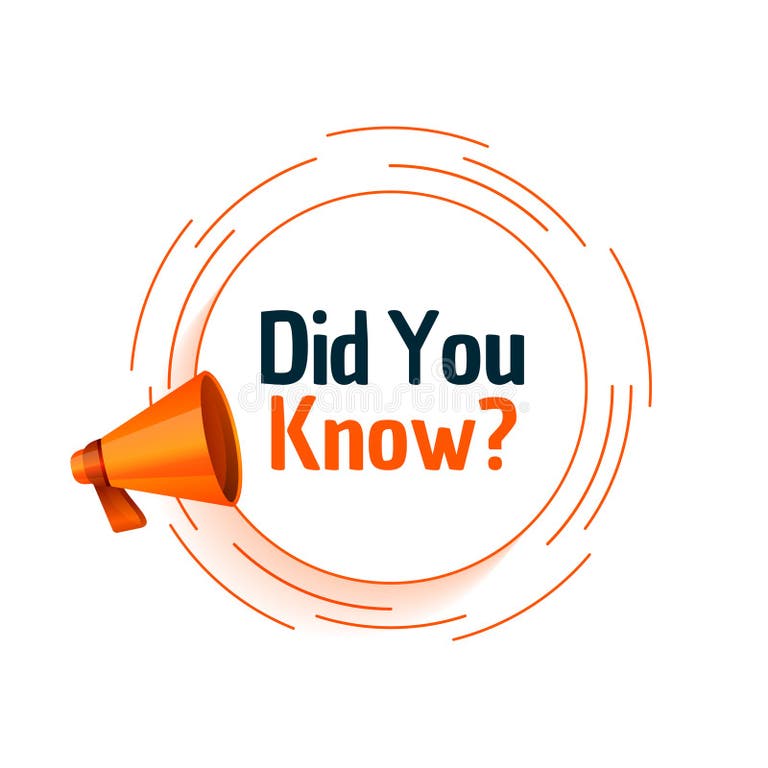 Abstract Did You Know Background with Megaphone Design Stock Vector ...