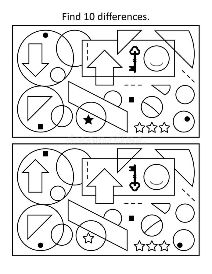Spot Game 10 Differences Stock Illustrations – 155 Spot Game 10 ...