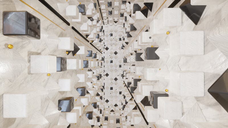 Abstract Difference Geometry with Patterns Style Stock Illustration ...