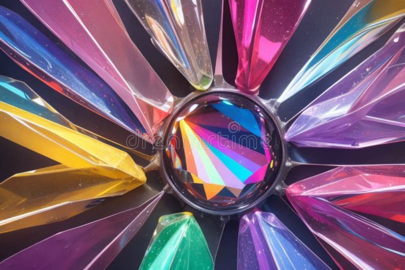 Abstract of Different Colors, Transparent Materials, Materials with ...