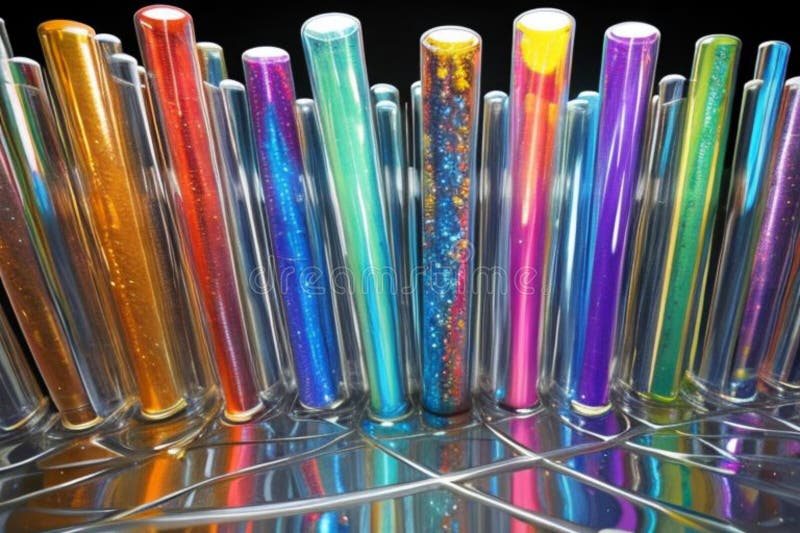 Abstract of Different Colors, Transparent Materials, Materials with ...