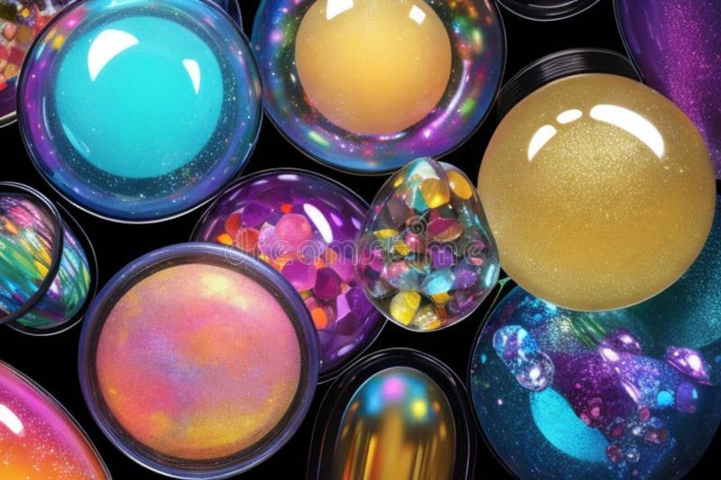 Abstract of Different Colors, Transparent Materials, Materials with ...