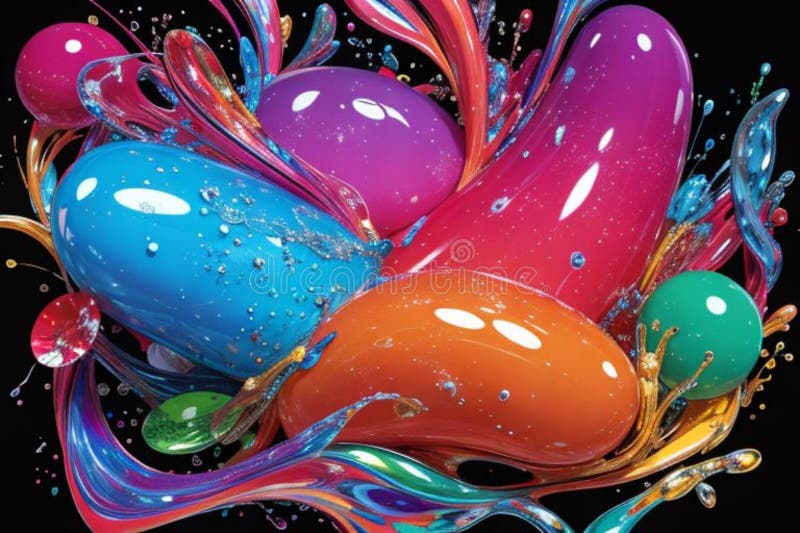 Fluid Abstract Background Dark Liquid Texture Different Colors Stock ...