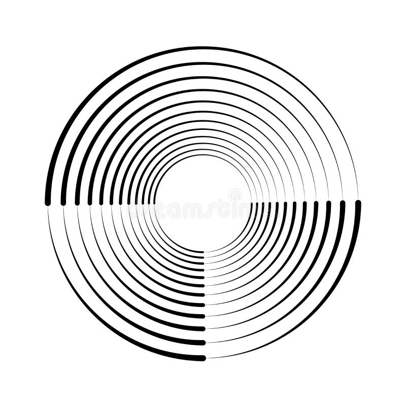 Abstract Different Lines in Circle Form. Geometric Art Stock Vector ...