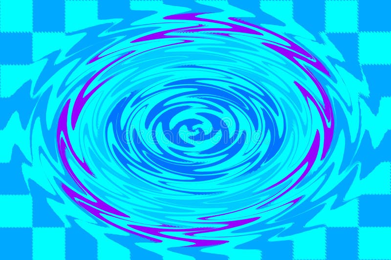 Abstract Digital Art, Bright Blue Vortex Pattern Stock Illustration ...