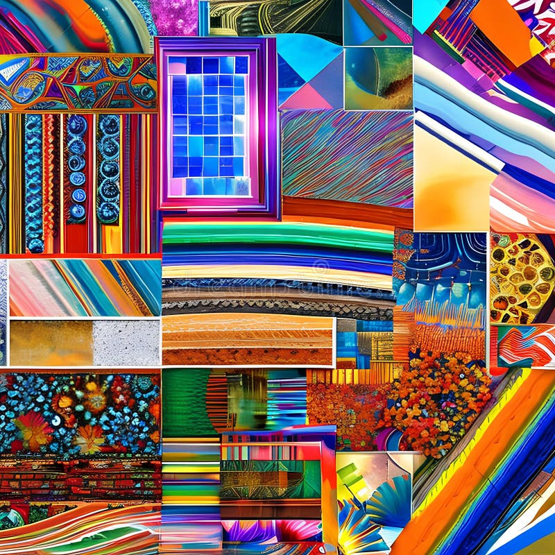 1548 Abstract Digital Art Collage: a Creative and Eclectic Background ...