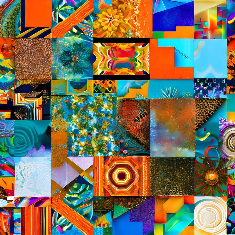 1568 Abstract Digital Art Collage: a Creative and Eclectic Background ...