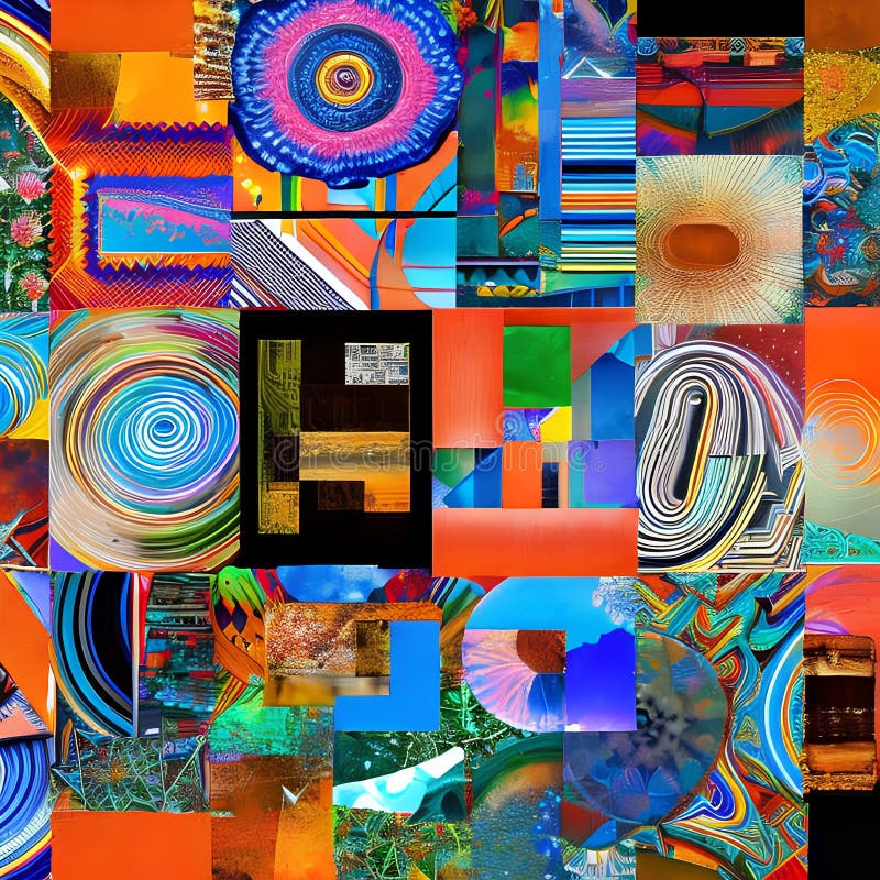 1568 Abstract Digital Art Collage: a Creative and Eclectic Background ...