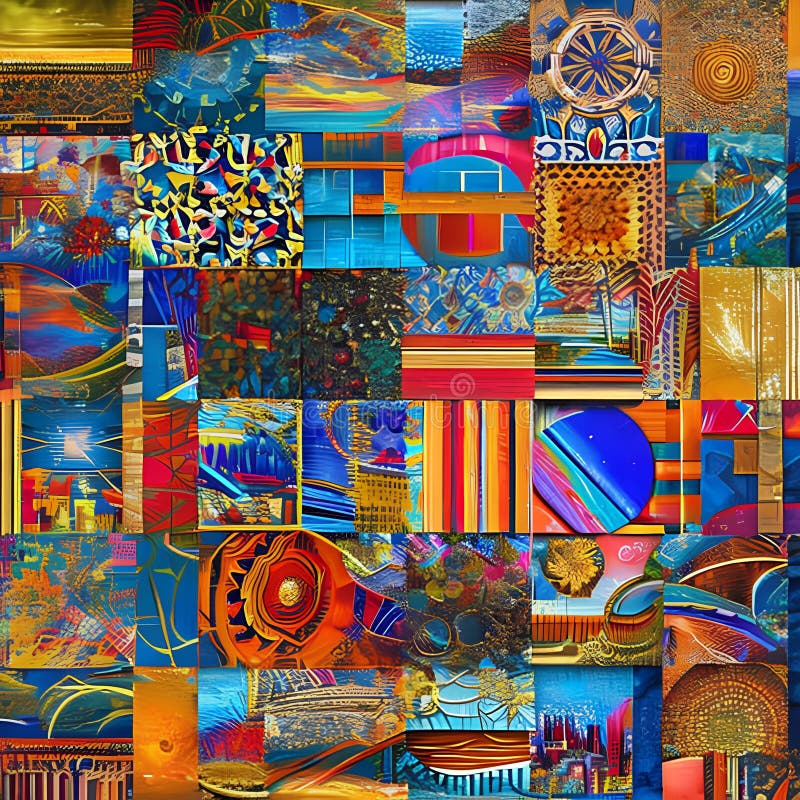 1568 Abstract Digital Art Collage: a Creative and Eclectic Background ...