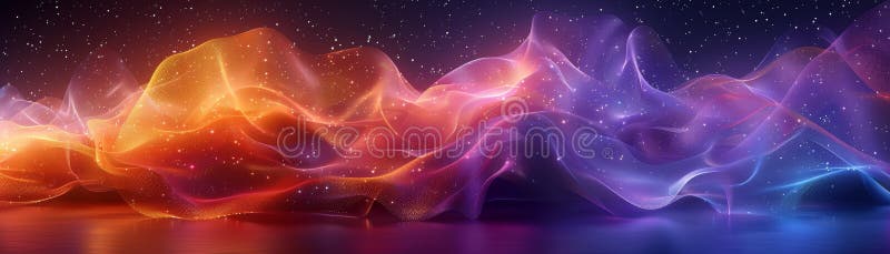 Abstract Digital Art of Colorful Smoke and Fire Stock Illustration ...