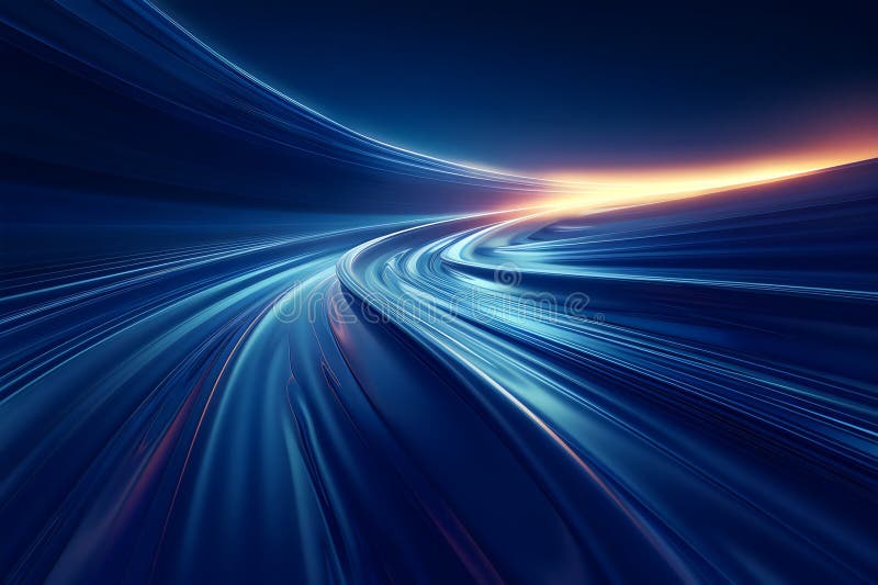 Abstract Digital Art, Dark Blue Fluid Special Effect with Magic of ...