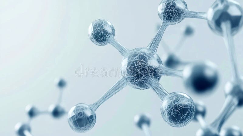 Abstract Molecular Structure Science Background Digital Art Network ...