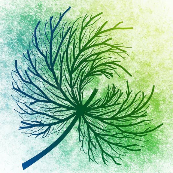 Abstract Digital Art Features Two Circular, Leaf-like Structures ...