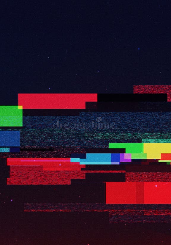 Abstract Digital Art Featuring Colorful Rectangular Glitches Overlaying ...