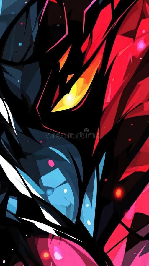 Abstract Digital Art Featuring Contrasting Colors and Sharp Shapes ...