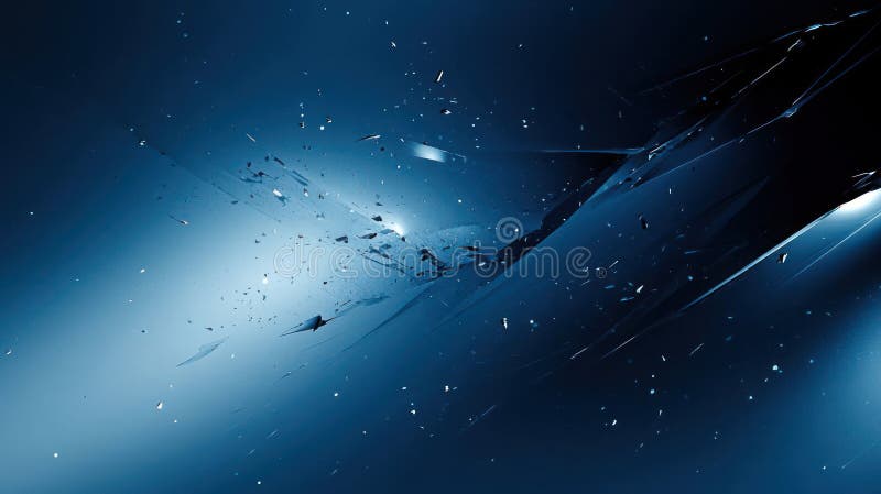 Abstract Digital Art Featuring Shards and a Blue Gradient Background ...