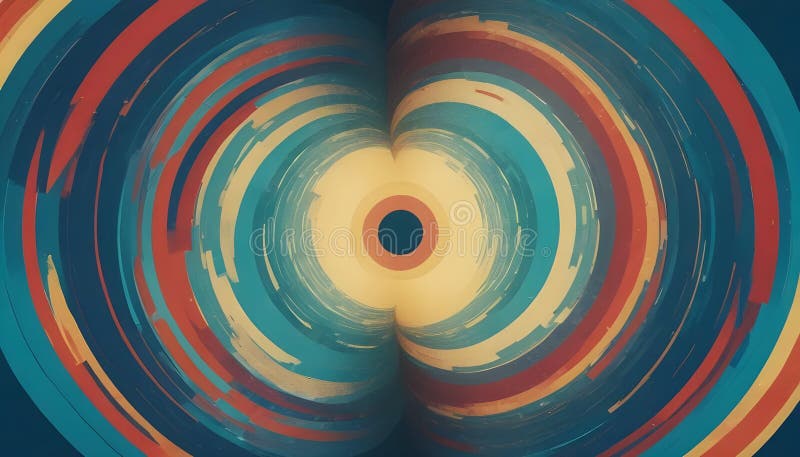 Abstract Digital Art Featuring a Swirling, Circular Pattern of Colors ...