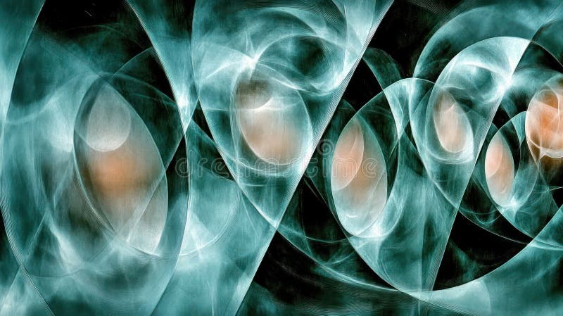Abstract Digital Art Featuring Swirling Shapes and Ethereal Colors ...