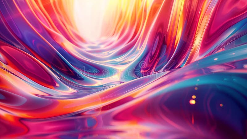 Abstract Colorful Liquid Waves Background Stock Illustration ...