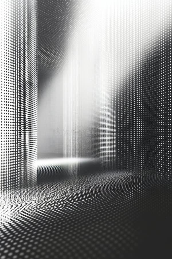 Abstract Digital Art with Futuristic Geometric Patterns and Light ...