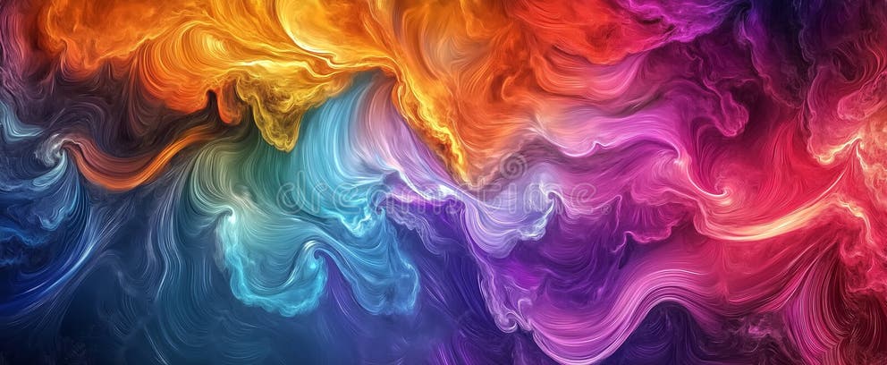 Abstract Digital Art Generated by AI Algorithmic Patterns, Gener Stock ...