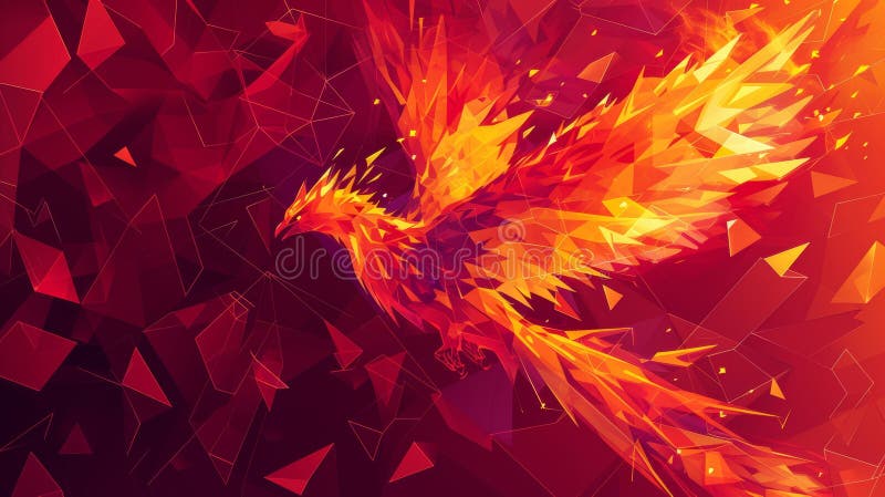 Abstract Digital Art of a Phoenix Stock Image - Image of backdrop ...