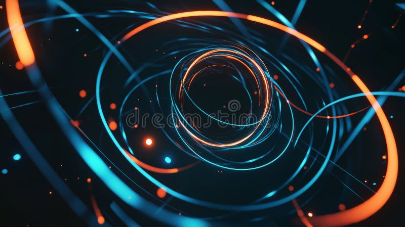 An Abstract Digital Art Piece Depicting an Energy Sphere with Swirling ...