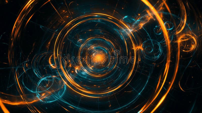 An Abstract Digital Art Piece Depicting an Energy Sphere with Swirling ...