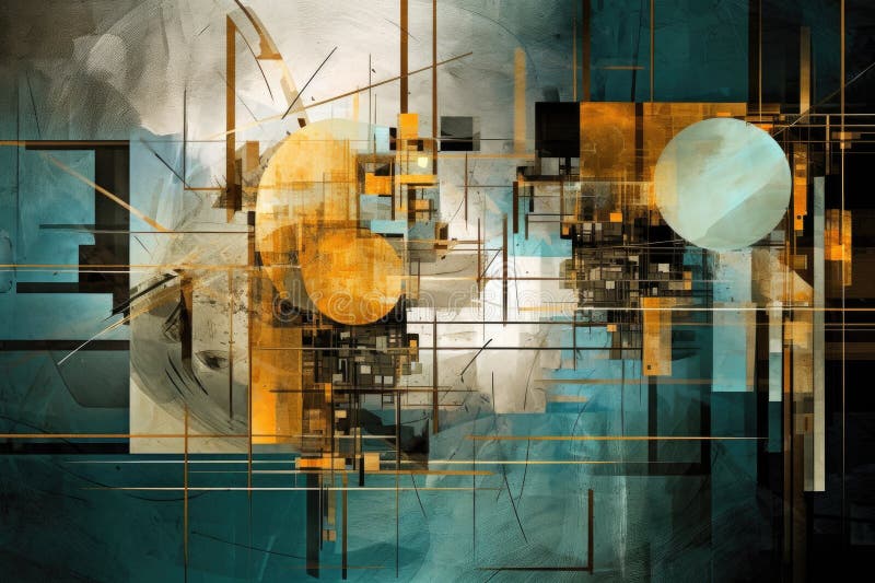 Abstract Digital Art Representing the Golden Ratio Stock Illustration ...