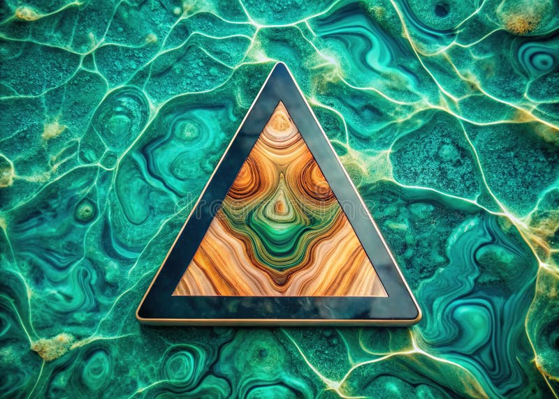Abstract Digital Art a Rippled Tablet with Triangular Focus Featuring ...