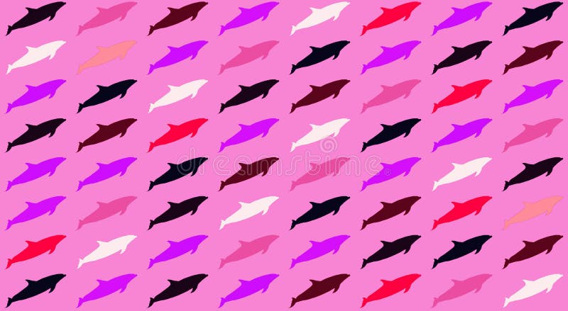 Abstract and Contemporary Digital Art Seamless Dolphin Pattern Stock ...
