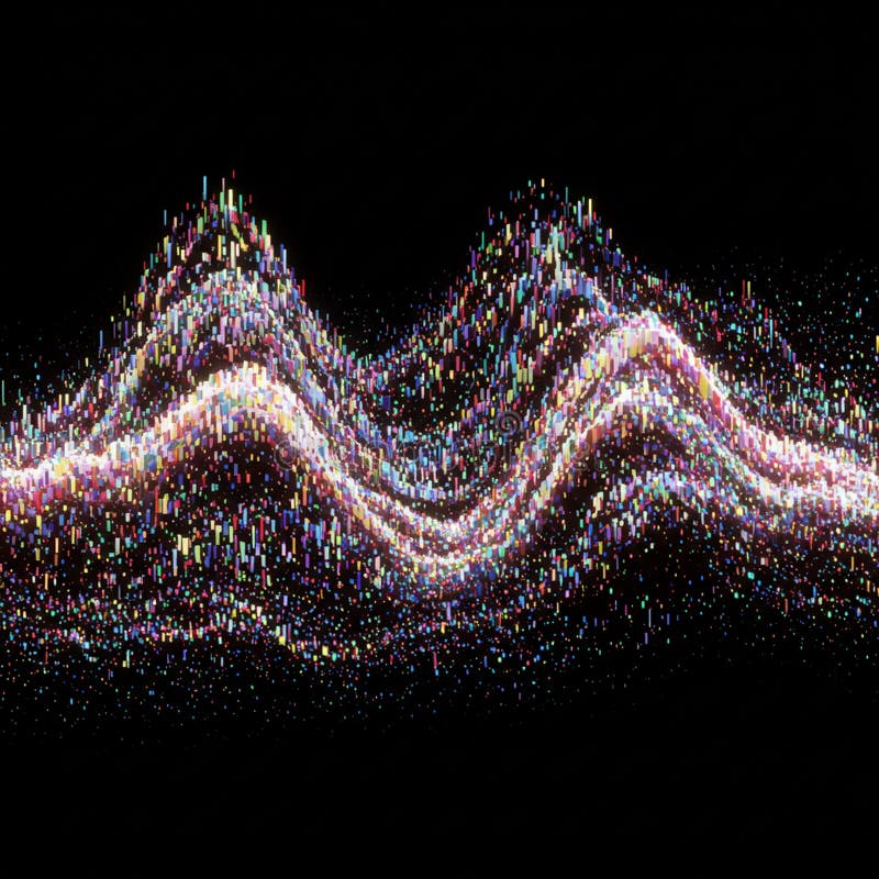 Abstract Digital Art Showcasing a Dynamic Wave Pattern Composed of ...