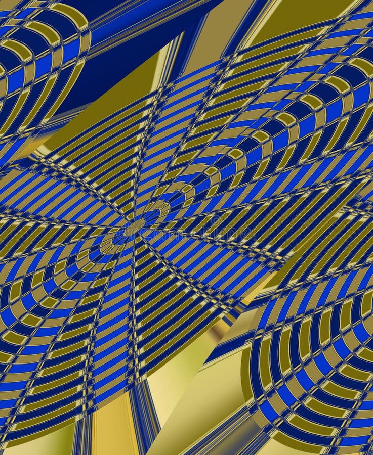 Abstract Digital Art Stripes and Circle Pattern Stock Illustration ...