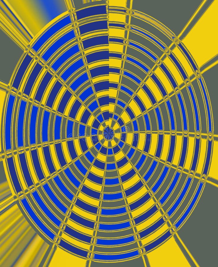 Abstract Digital Art Stripes and Circles Pattern Stock Illustration ...