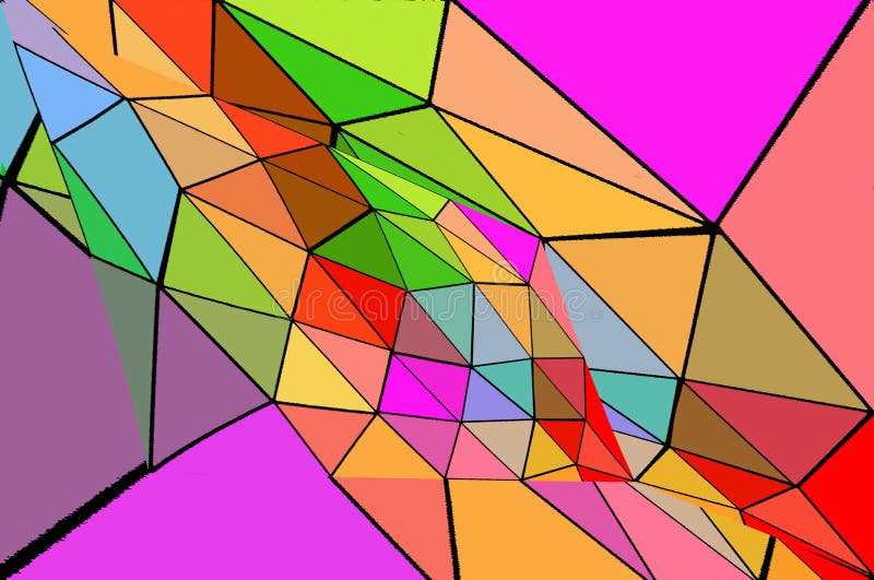 Abstract Digital Art, Triangles Stock Illustration - Illustration of ...