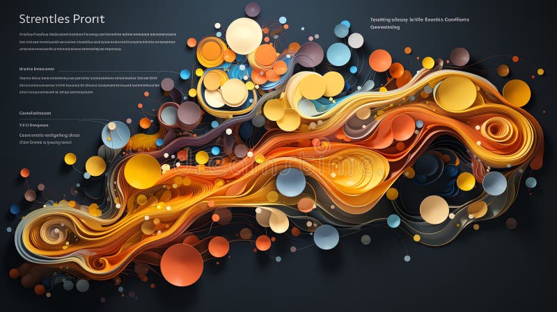 Abstract Digital Art with Vibrant Colors and Flowing Shapes Creating a ...