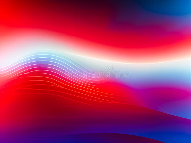 Abstract Digital Art with Vibrant Red and Blue Light Gradient ...