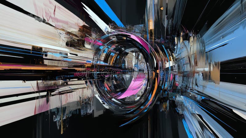 Abstract Digital Art with Vivid Colors and Dynamic Circular Motions ...