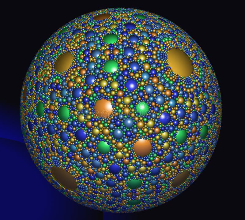 Abstract Digital Artwork. a Beautiful Magic Sphere with a Spherical ...