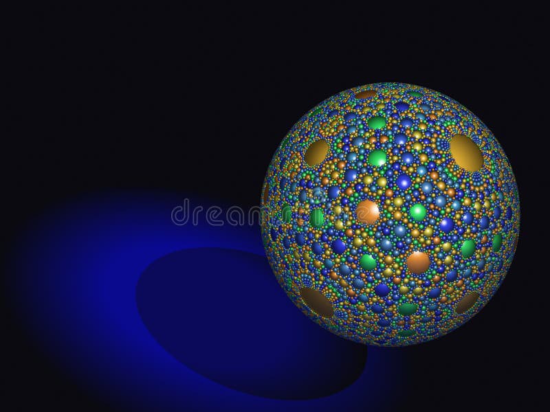 Abstract Digital Artwork. a Beautiful Magic Sphere with a Spherical ...