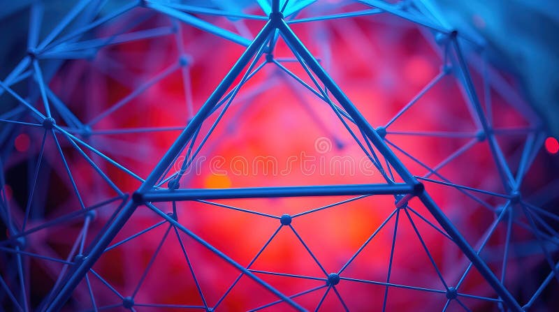 An Abstract Digital Artwork, a Complex Network of Interconnected Dark ...