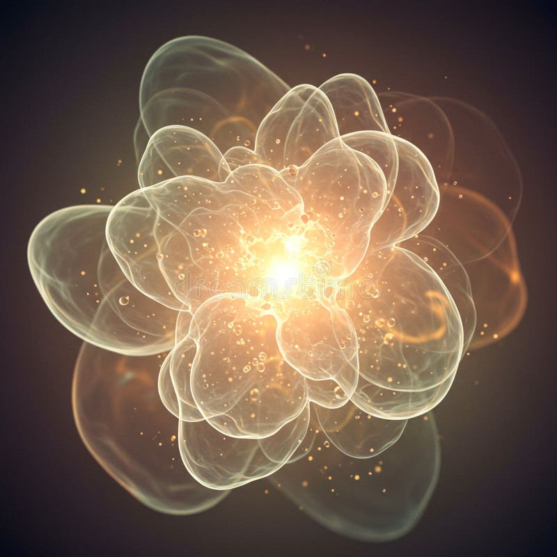 Abstract Digital Artwork Depicting a Luminous, Glowing Formation ...