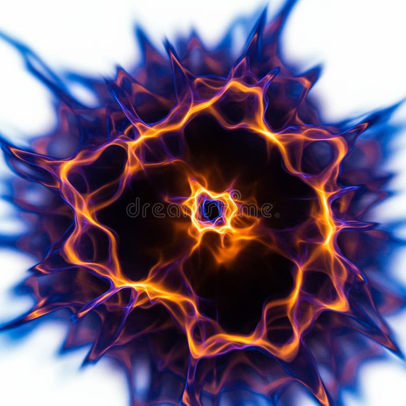 Abstract Digital Artwork Depicting a Vibrant, Intricate Star-like ...