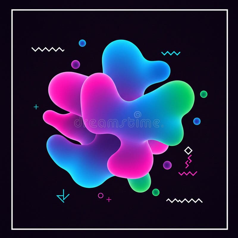 Abstract Digital Artwork Features Amorphous, Organic Shapes in Vivid ...